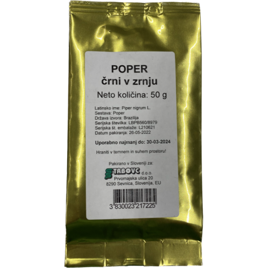 Začimba poper črni v zrnju 50g
