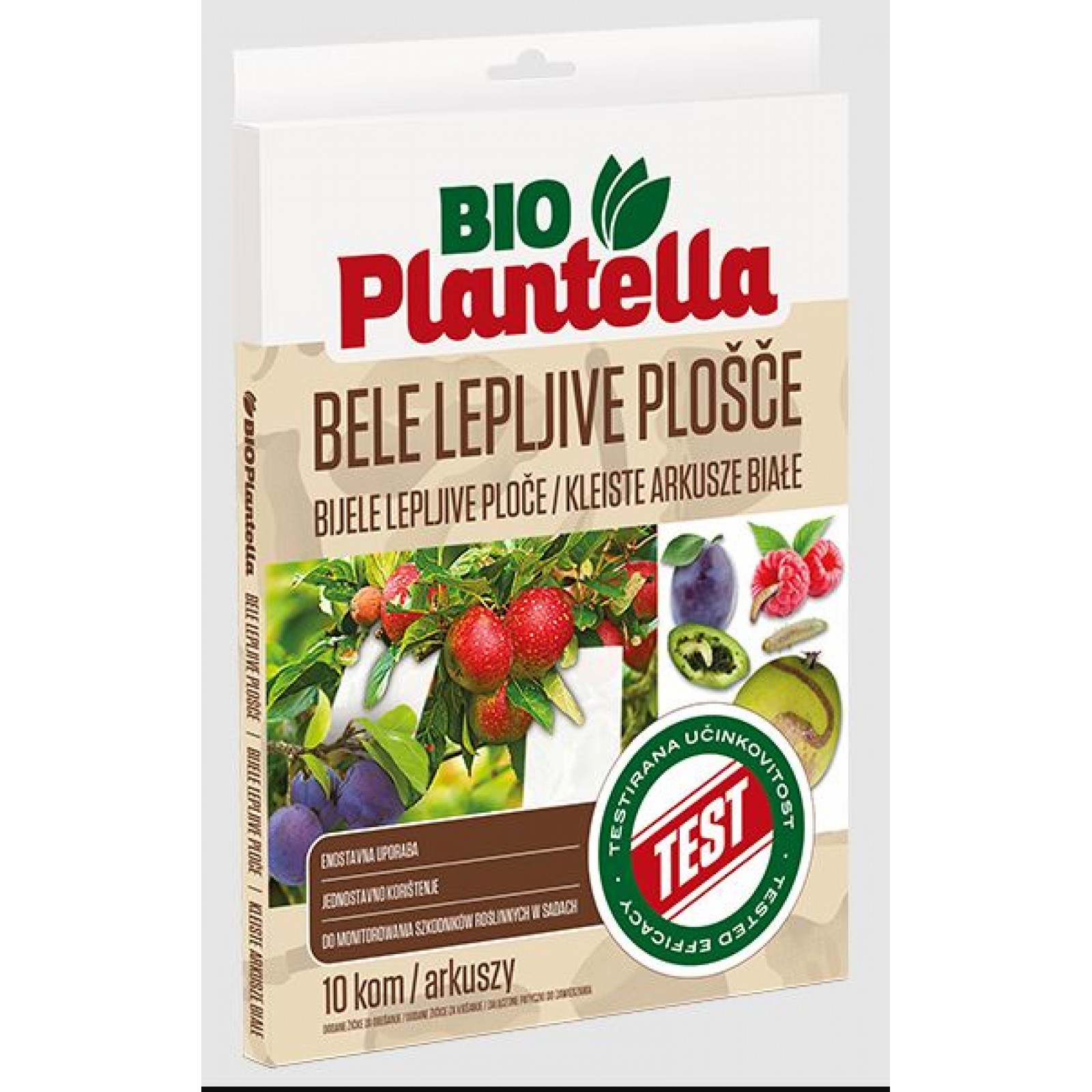 Bio Plantella Bele lepljive plošče 10 komadov